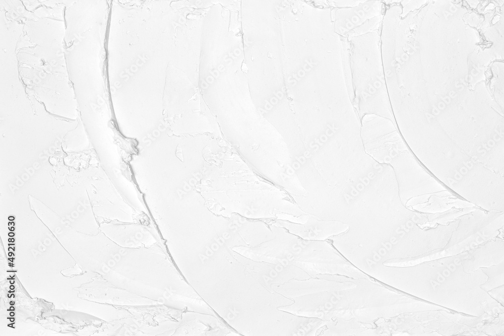 Smears of white plaster texture. Putty strokes pattern. Abstract light ...