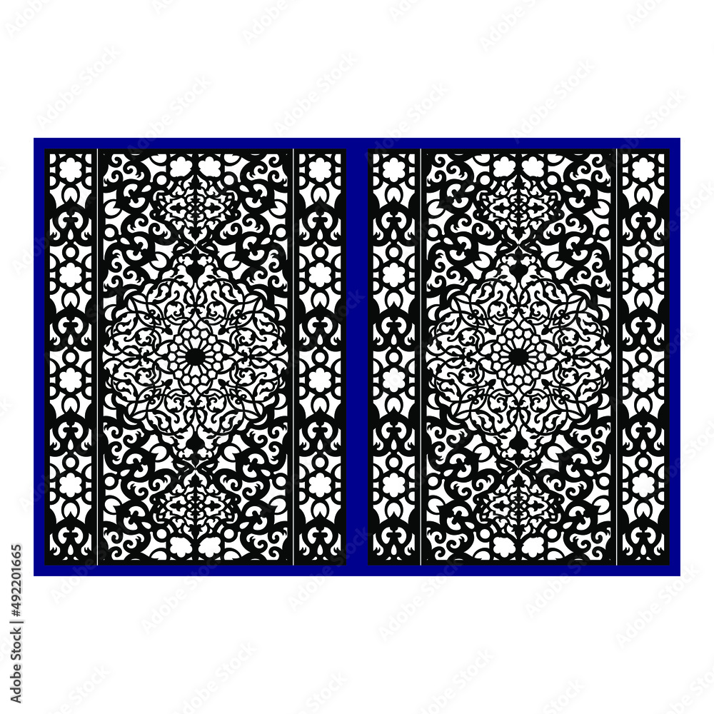 CNC Main Gate Design Laser Cutting Design Stock Vector | Adobe Stock