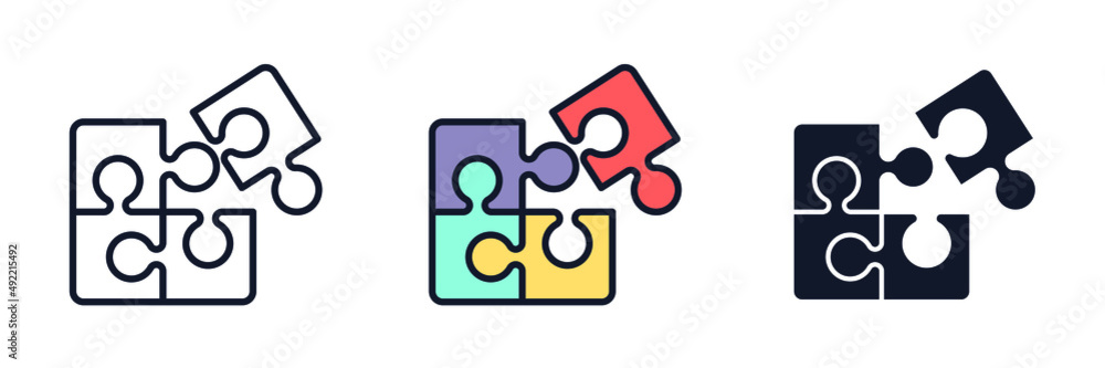 puzzle logic icon symbol template for graphic and web design collection ...