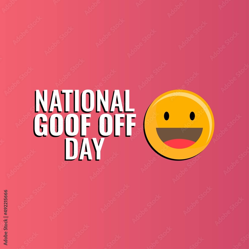 Laughing emoticon icon vector. National Goof Off Day Design Concept ...