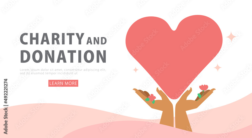 Charity and Donation. Humanitarian assistance concept. Volunteer hands ...