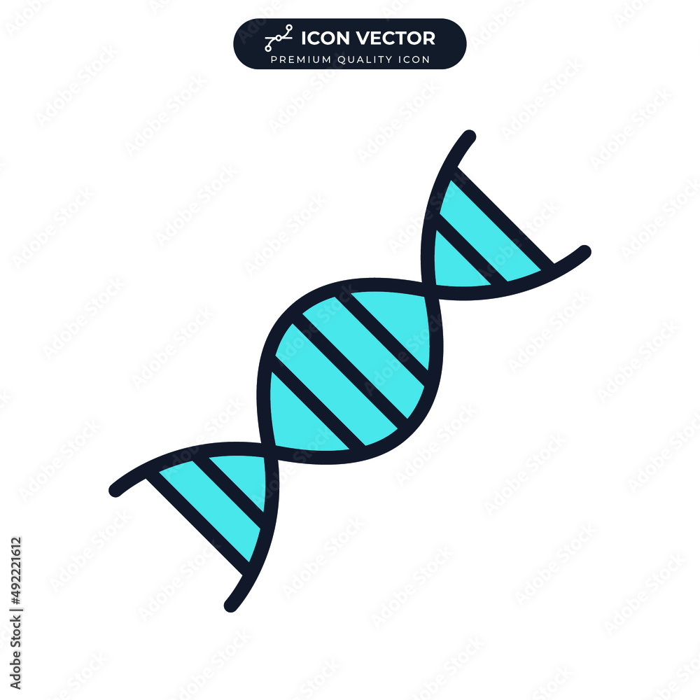 dna helix genetics icon symbol template for graphic and web design ...