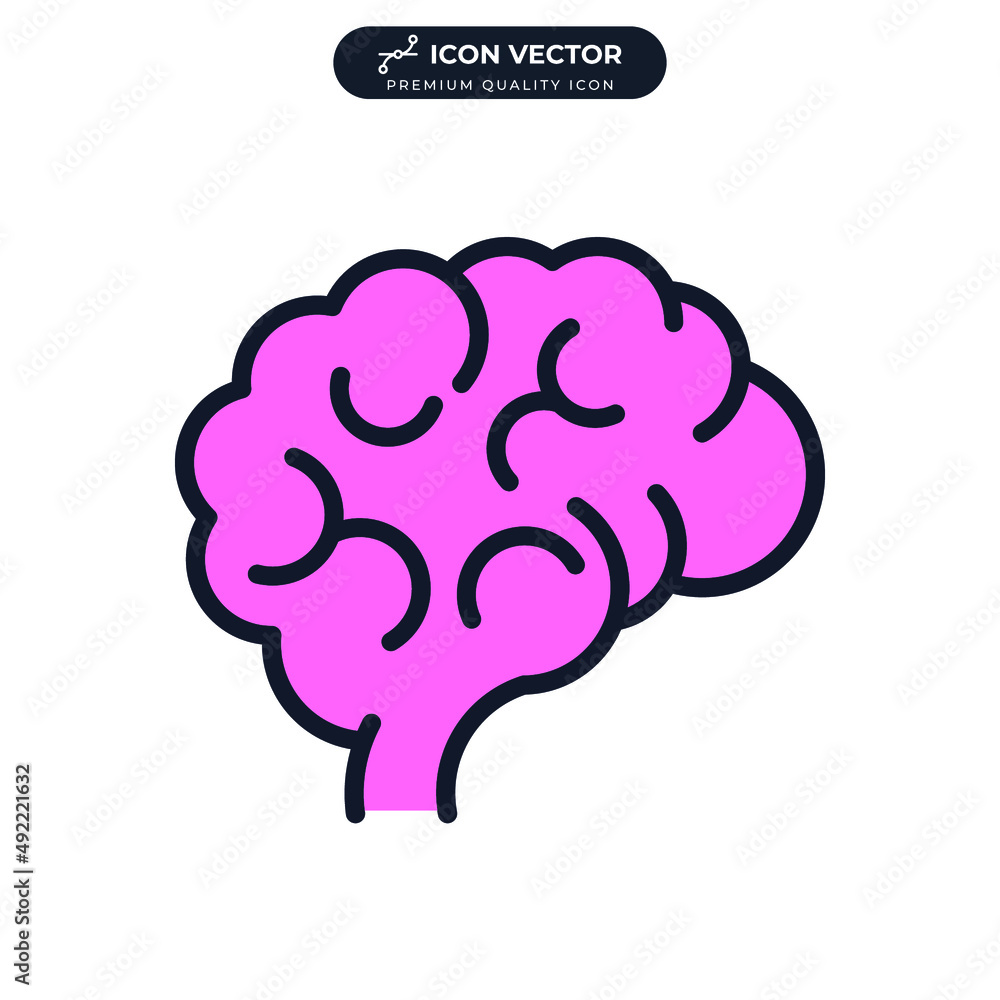 brain neurobiology icon symbol template for graphic and web design ...