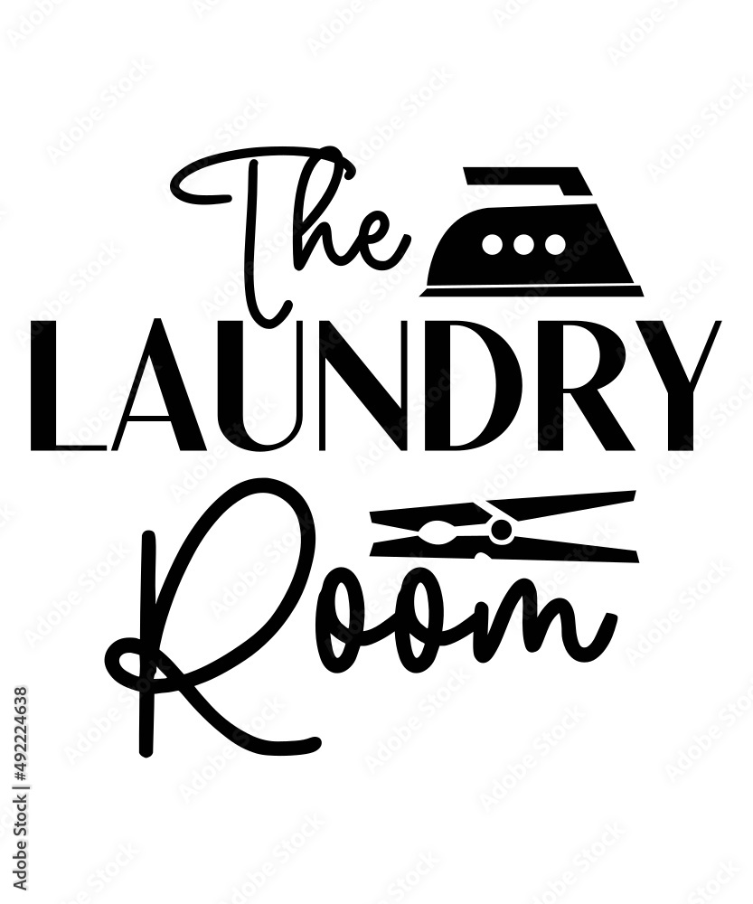 Laundry Svg Bundle, Laundry Room Sign Svg Dxf Eps Png, Wash and Dry Svg ...