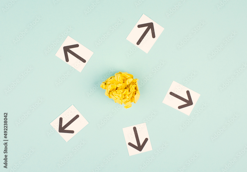 Individuality, brainstoming for new ideas, solving a probem, strategy ...