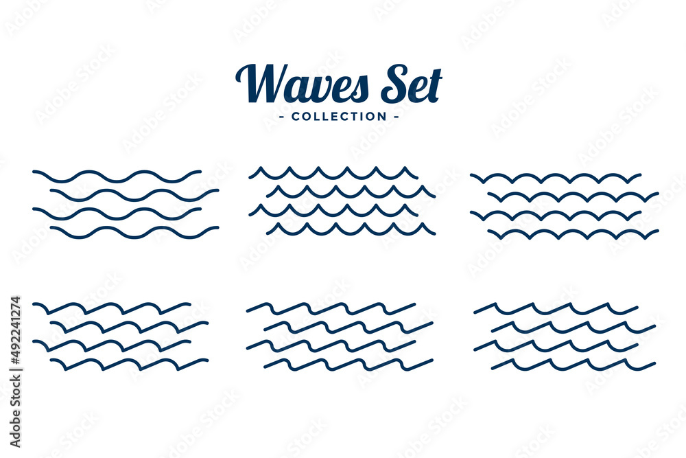 different style water waves ripples splash background Stock Vector ...