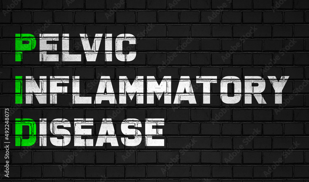Pelvic inflammatory disease(PID) concept,healthcare abbreviations on ...