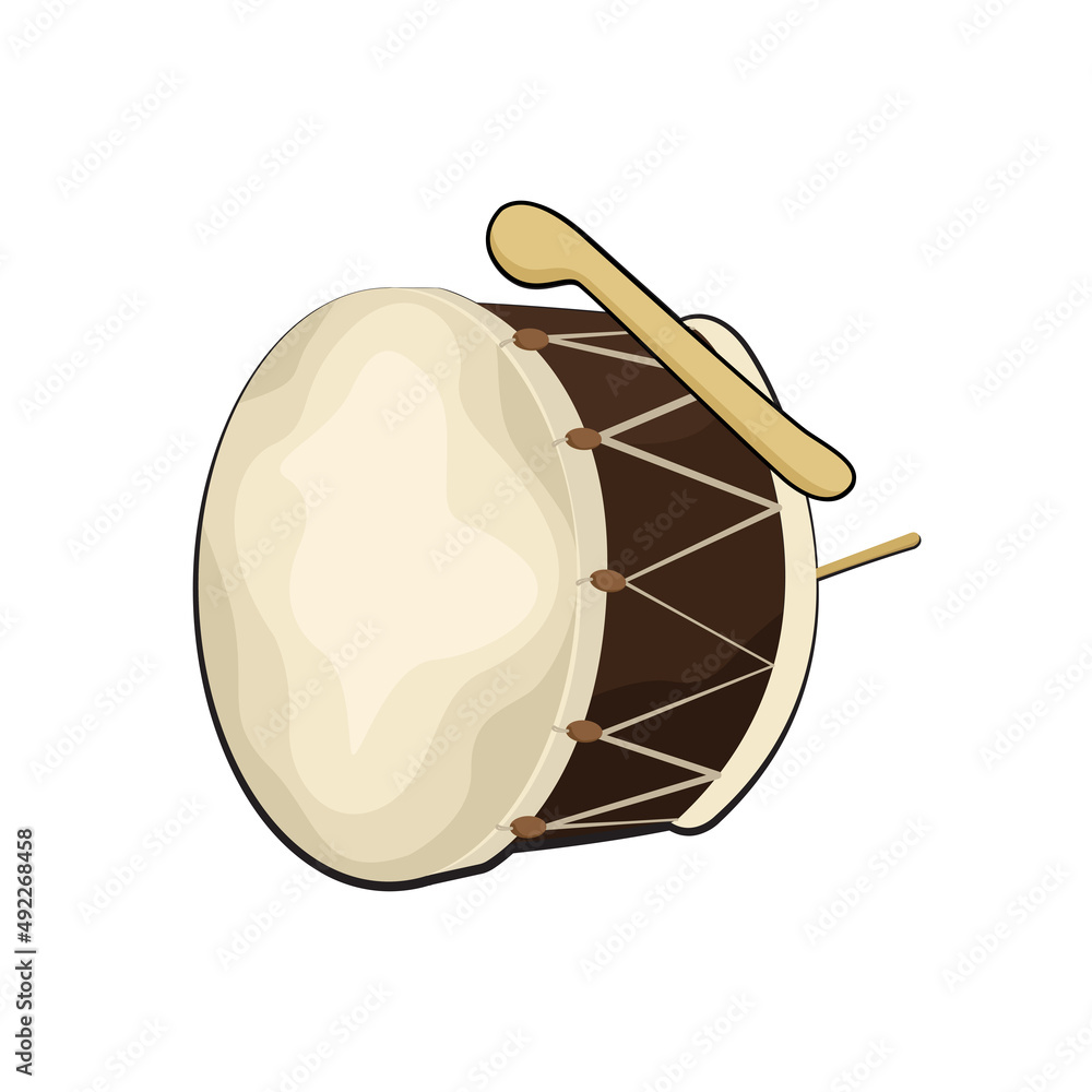 Turkish cultural drum drawing. Vector Stock Vector | Adobe Stock