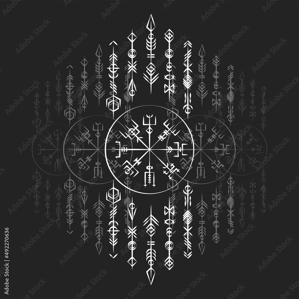 Dark runic symbols dreamer set Stock Vector | Adobe Stock