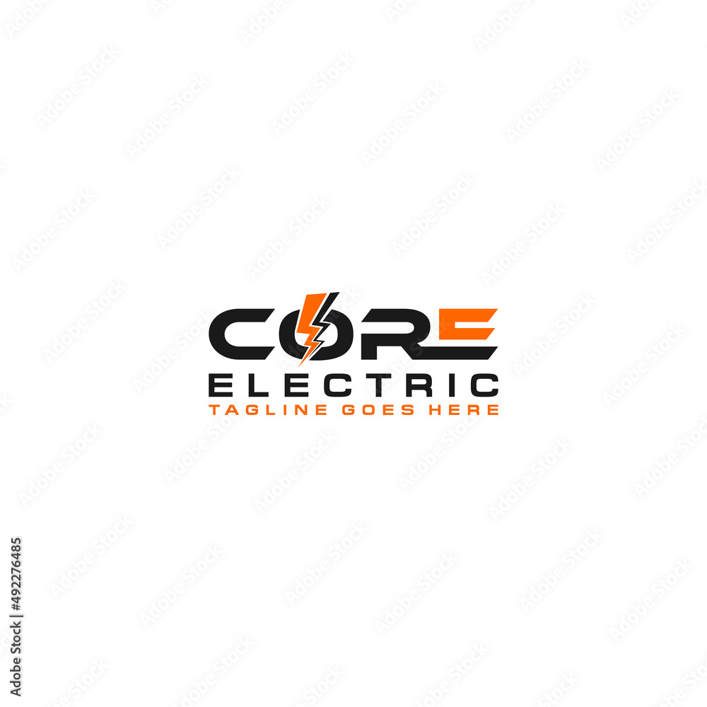 CORE Electric logo sign design Stock Vector | Adobe Stock