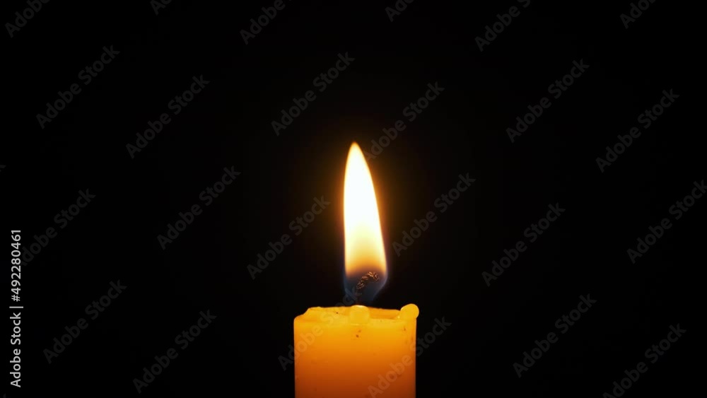 Candle Flame with Alpha Channel. The candle burns with a soft yellow ...