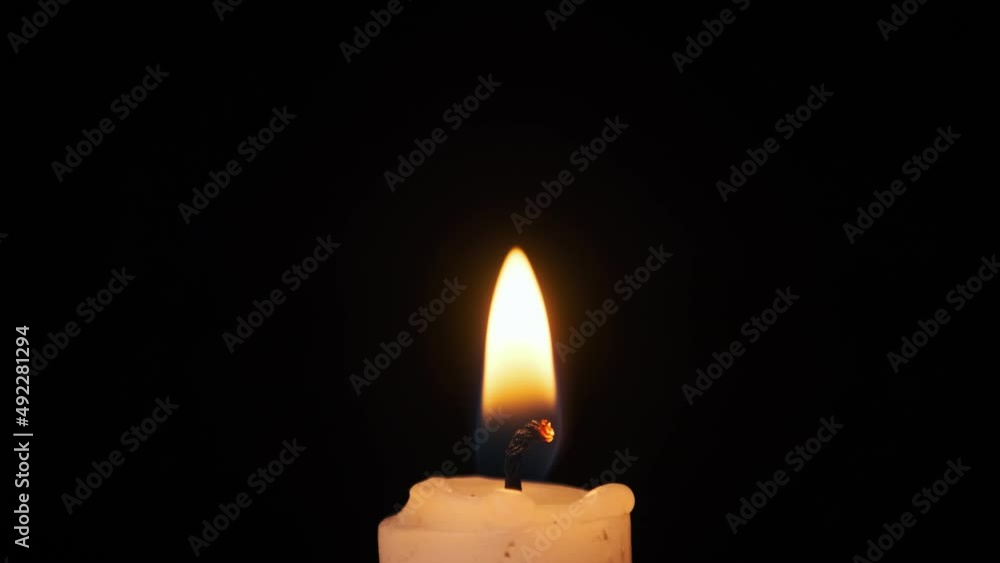 Candle Flame with Alpha Channel. The candle burns with a soft yellow ...
