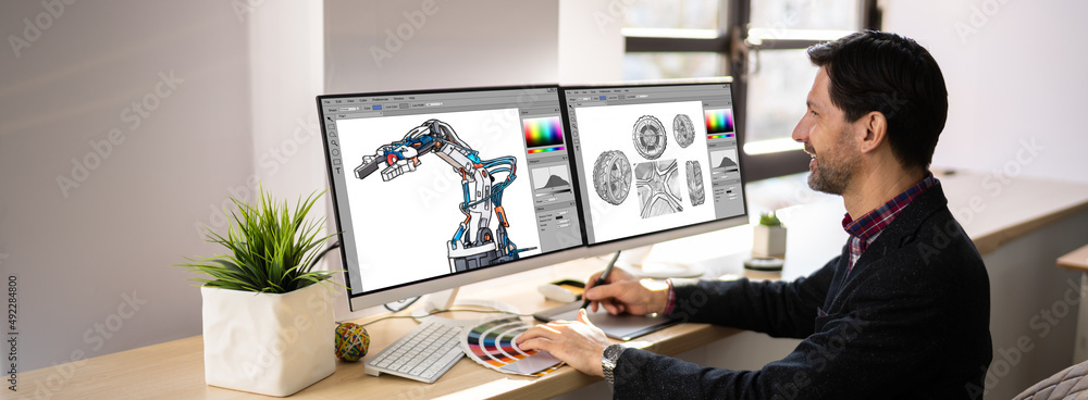 Professional Graphic Designer Man Working Stock Photo | Adobe Stock Professional Graphic Designer Man Working Stock Photo | Adobe Stock