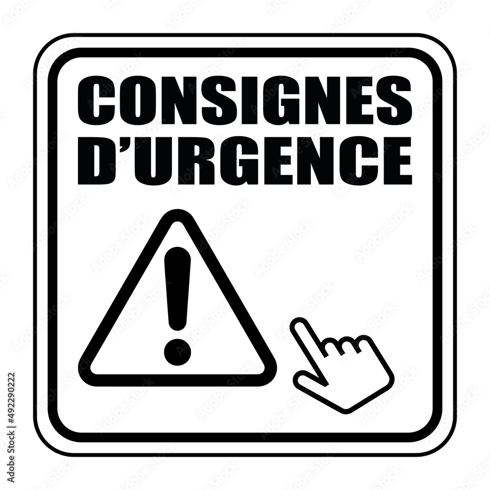 Logo consignes d'urgence. vector de Stock | Adobe Stock