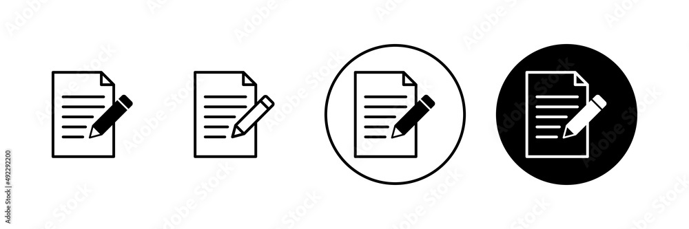 Note icons set. notepad sign and symbol Stock Vector | Adobe Stock