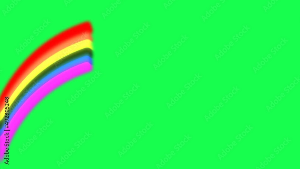 St. Patrick's Day. Rainbow 2d animation background Green screen ...