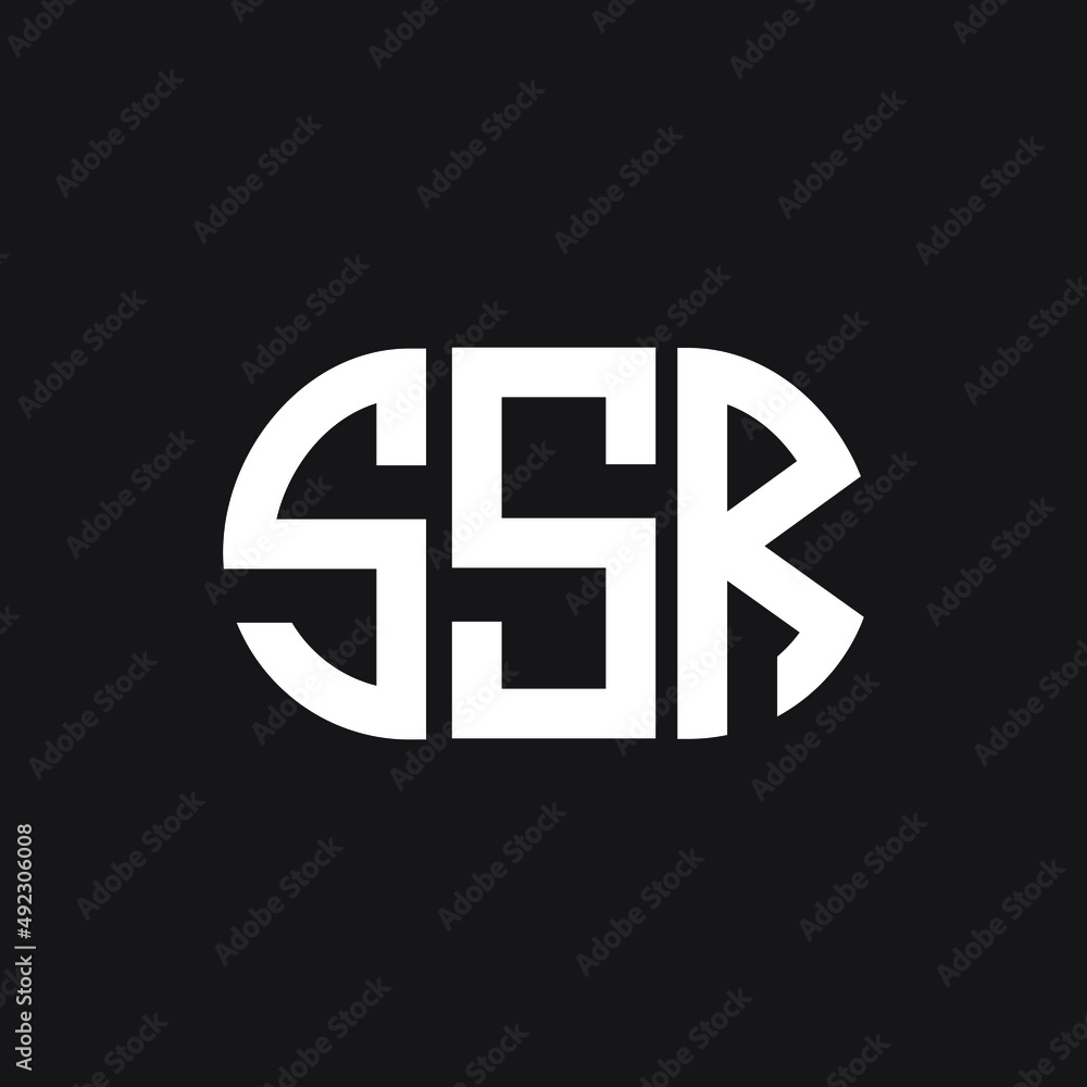 SSR letter logo design on black background. SSR creative initials ...