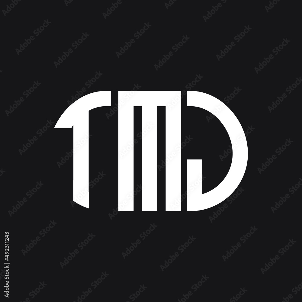 Tmj Letter Logo Design On Black Background Tmj Creative Initials Letter Logo Concept Tmj