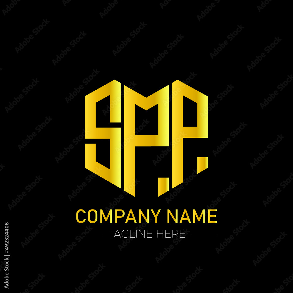 SPP letter logo design on black background.SPP creative initials letter ...