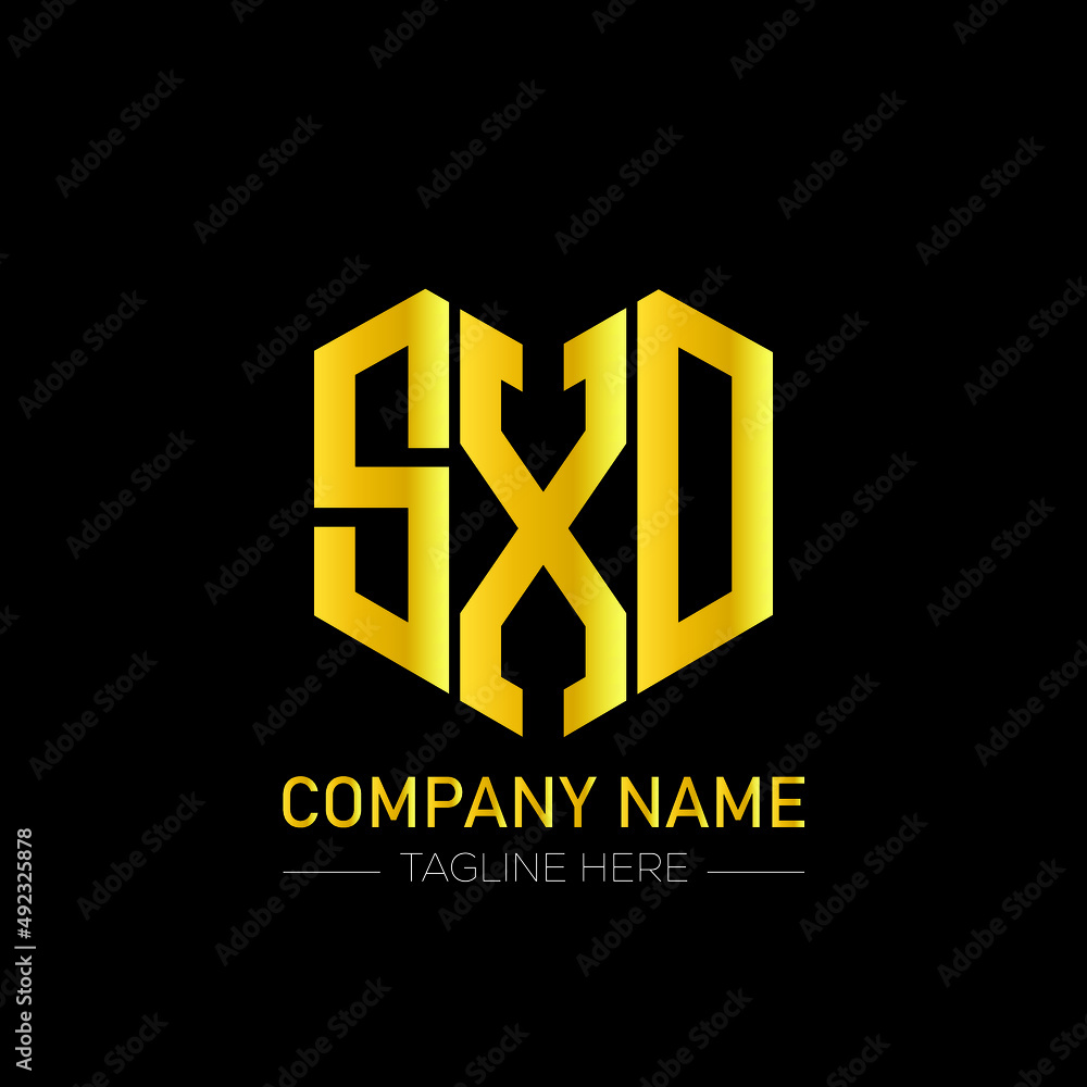 SXO letter logo design on black background.SXO creative initials letter ...