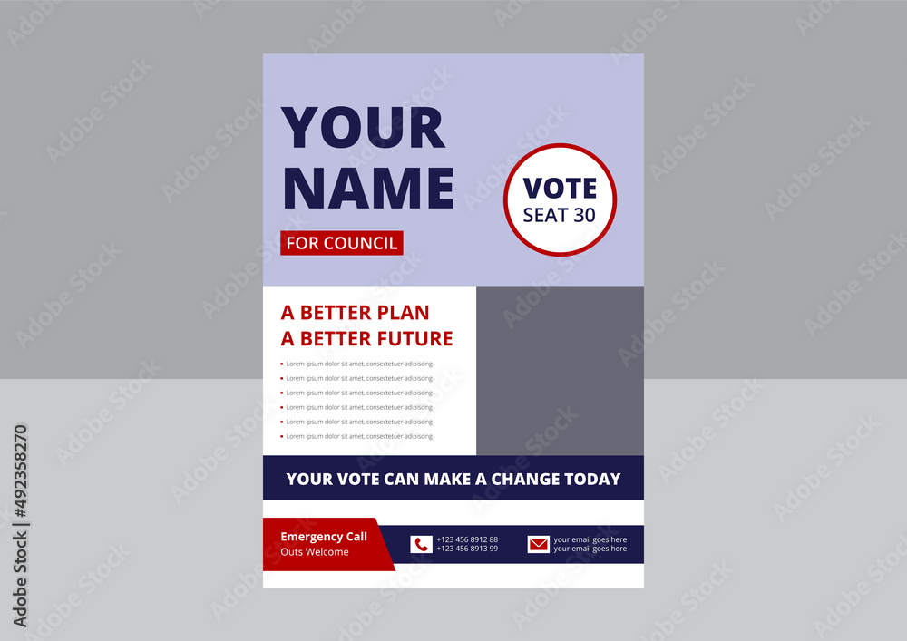 Election flyer template design. Political flyer design. vote now ...