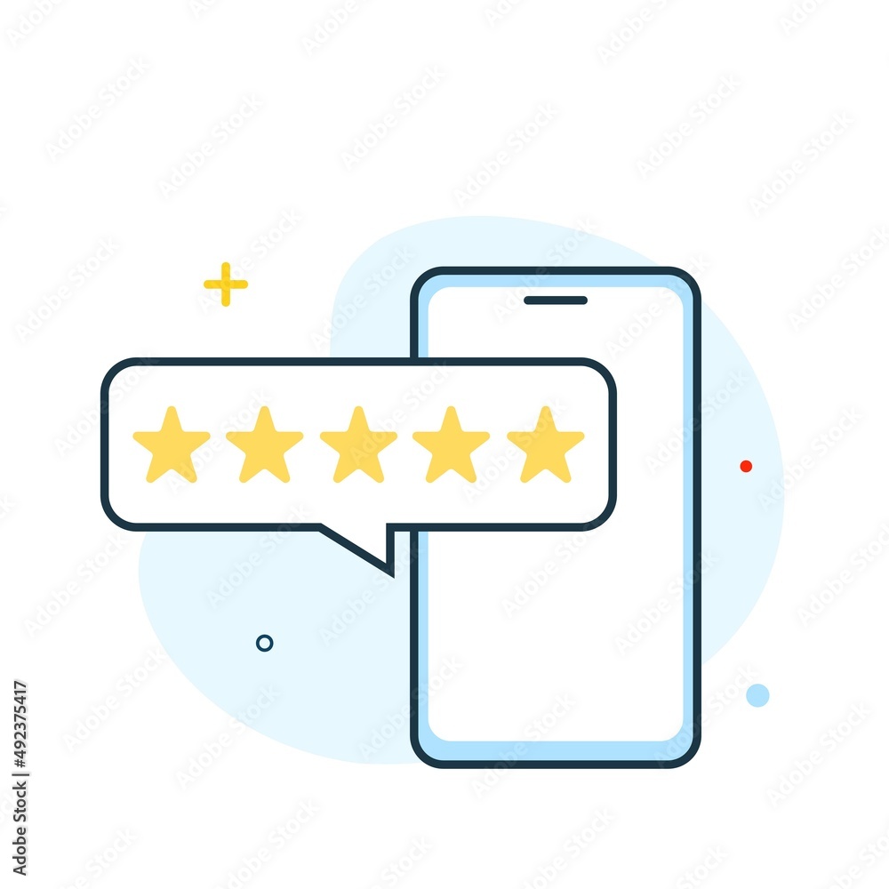 App give rate pop up permission concept illustration flat design vector ...