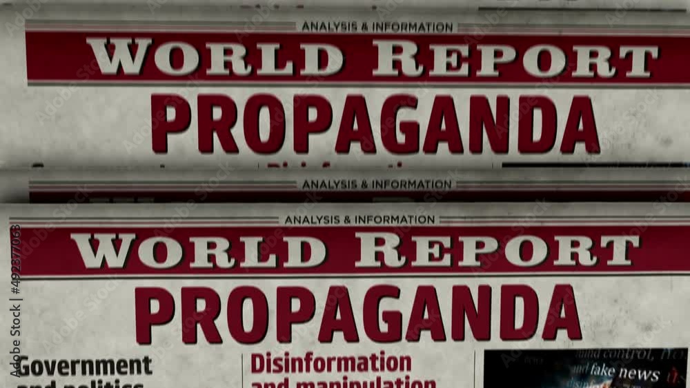 Propaganda, fake news, manipulation and disinformation. Newspaper ...