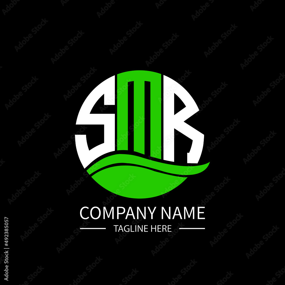 SMR logo monogram isolated on circle element design template, SMR ...