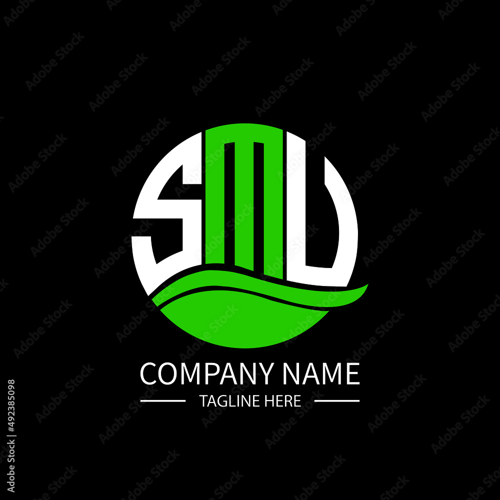 SMU logo monogram isolated on circle element design template, SMU ...