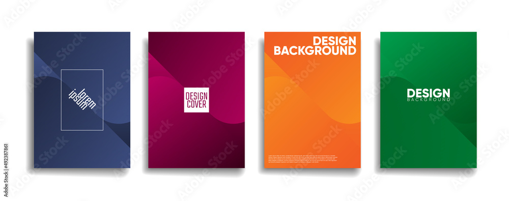 Bright Gradient Color Abstract Line Pattern Background Cover Design