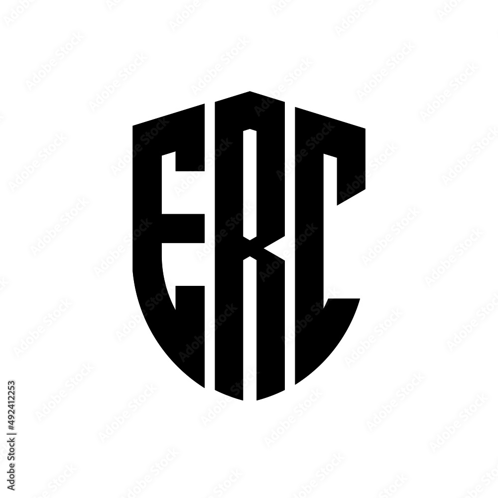Vettoriale Stock ERC letter logo design. ERC modern letter logo with ...