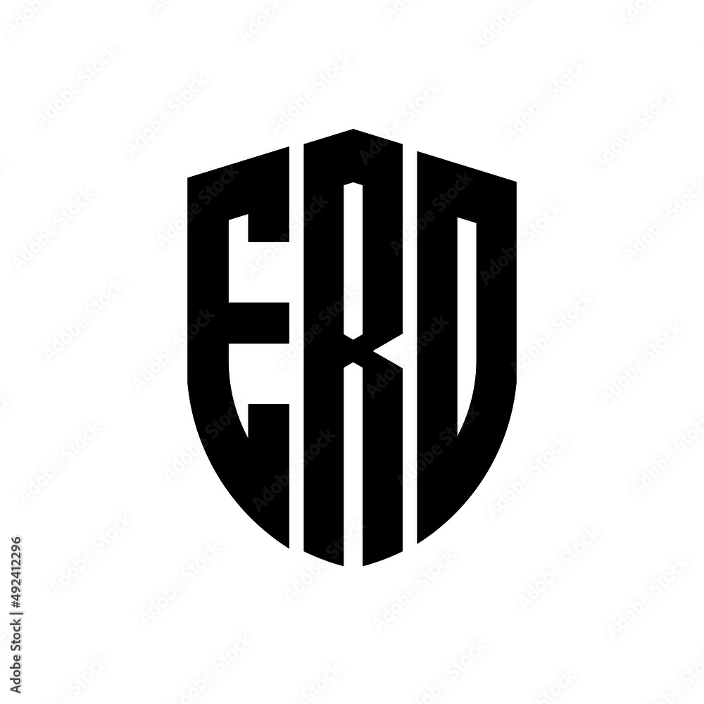 ERD letter logo design. ERD modern letter logo with black background ...