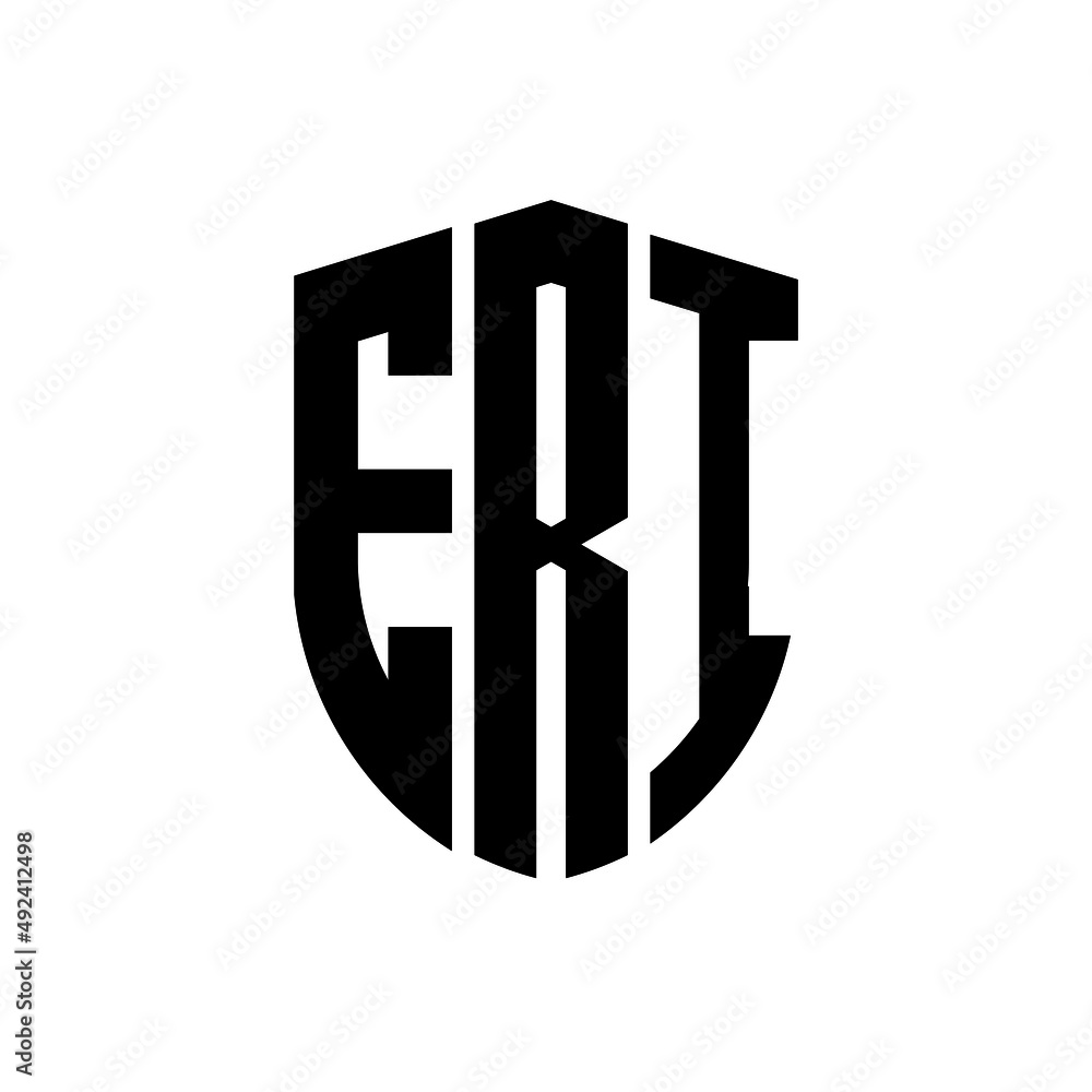 ERI letter logo design. ERI modern letter logo with black background ...