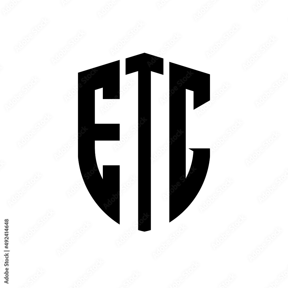 ETG letter logo design. ETG modern letter logo with black background ...