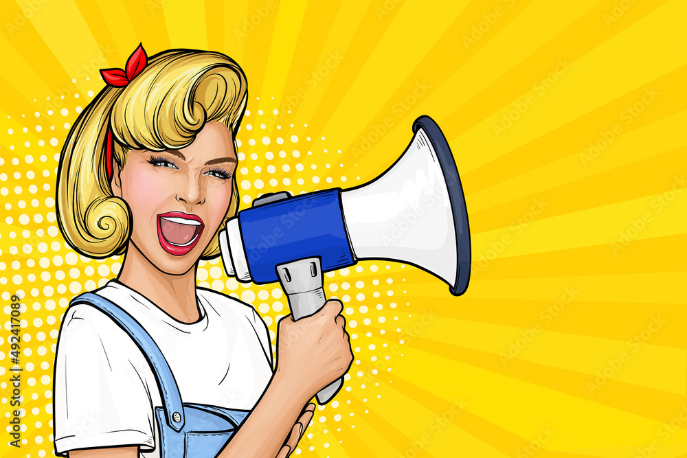 Sales Promotion Girl Vector Clipart