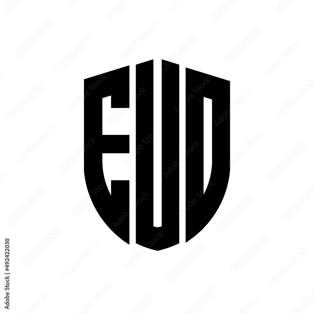 EVO letter logo design. EVO modern letter logo with black background ...