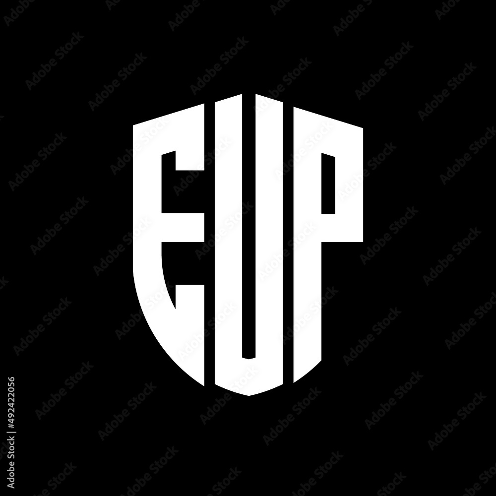 EVP letter logo design. EVP modern letter logo with black background ...