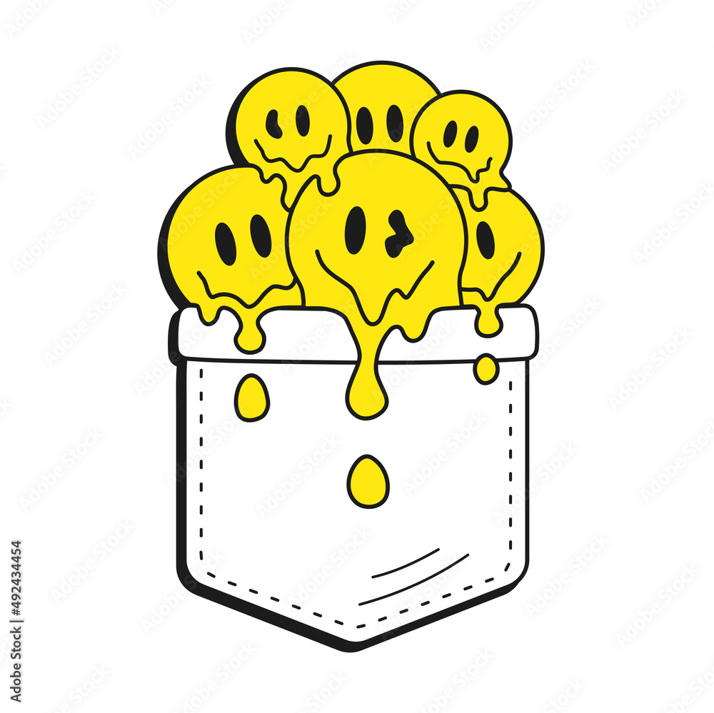 Melting Cartoon Face