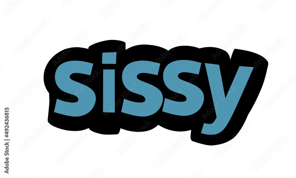 SISSY writing vector design on white background Stock Vector | Adobe Stock