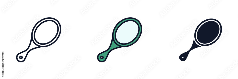 hand mirror icon symbol template for graphic and web design collection ...