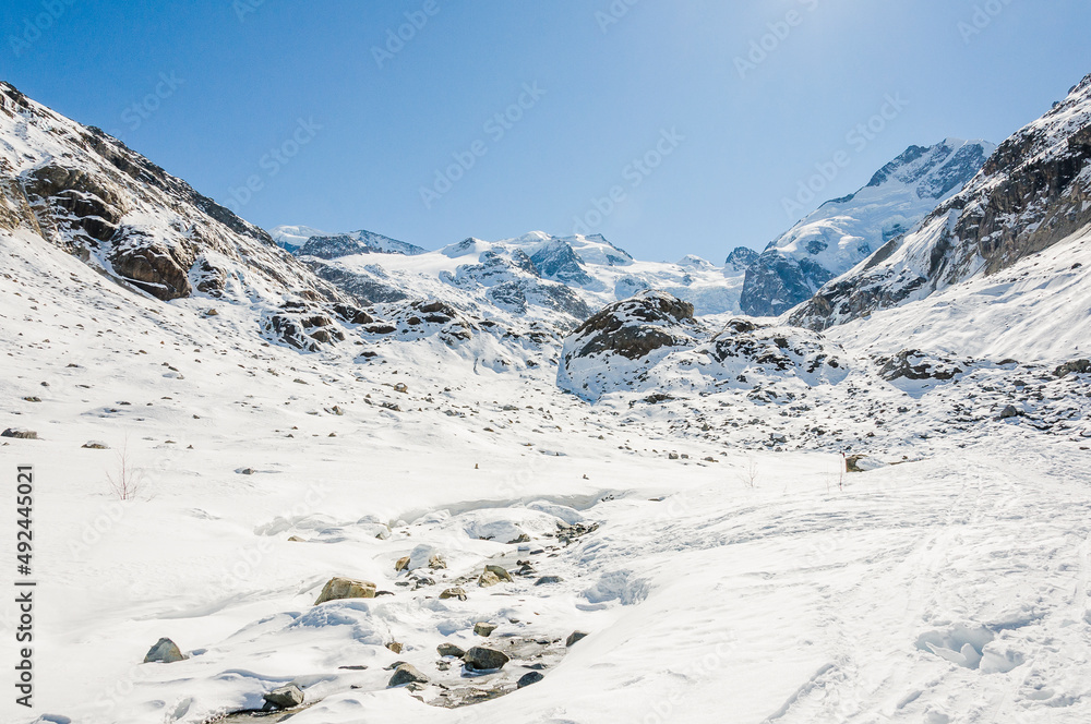 Morteratsch, Morteratschgletscher, Gletscher, Gletscherpfad ...