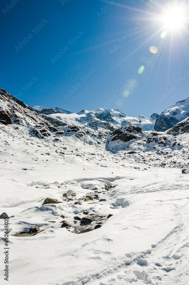 Morteratsch, Morteratschgletscher, Gletscher, Gletscherpfad ...