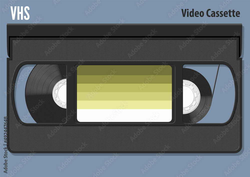 Videotape VHS. Vintage, Flat style Vector illustration Stock Vector ...