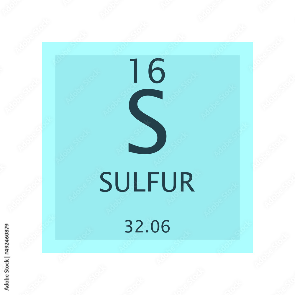Vecteur Stock S Sulfur Non reactive metal Chemical Element Periodic ...