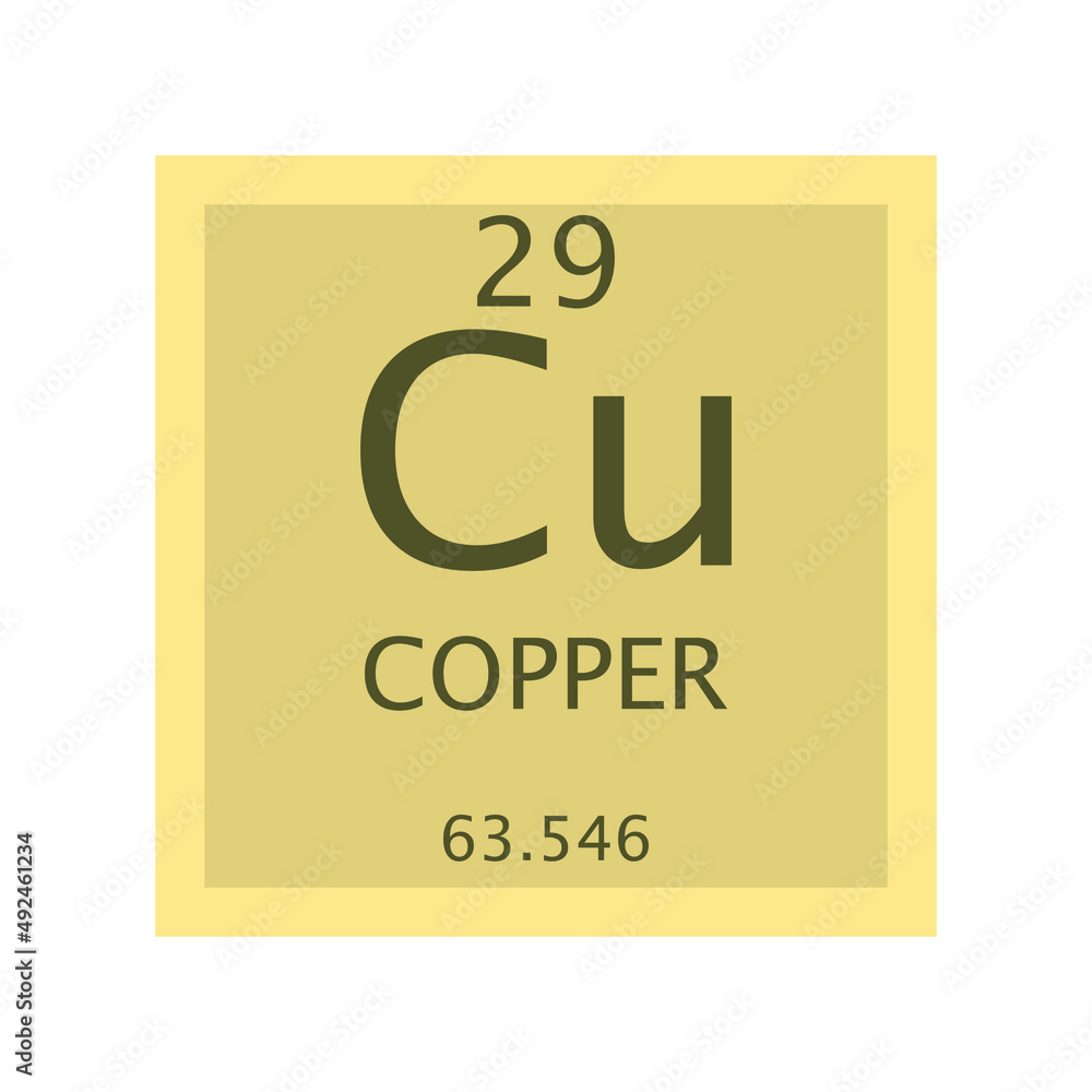 Vecteur Stock Cu Copper Transition metal Chemical Element Periodic ...