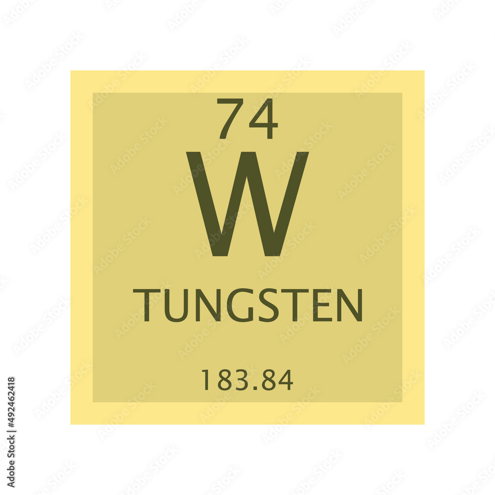 Vecteur Stock W Tungsten Transition metal Chemical Element Periodic ...