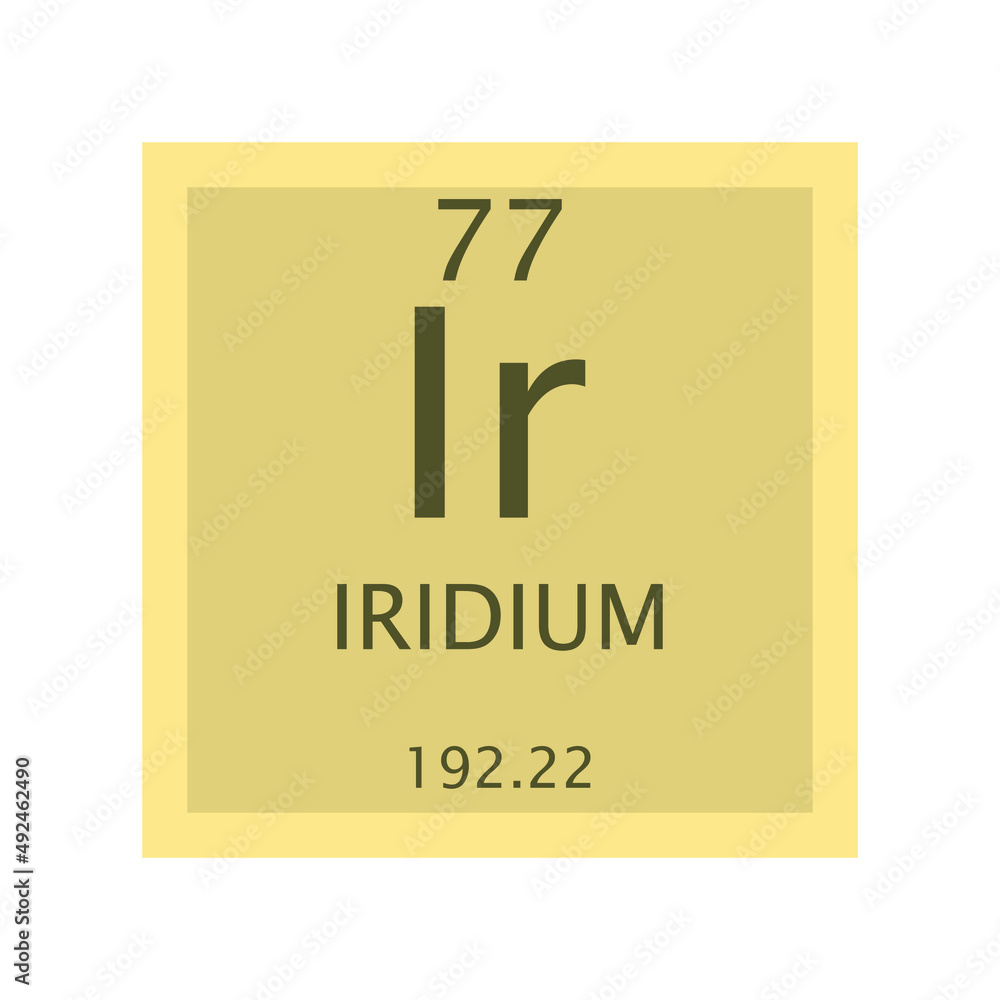 Vecteur Stock Ir Iridium Transition metal Chemical Element Periodic ...