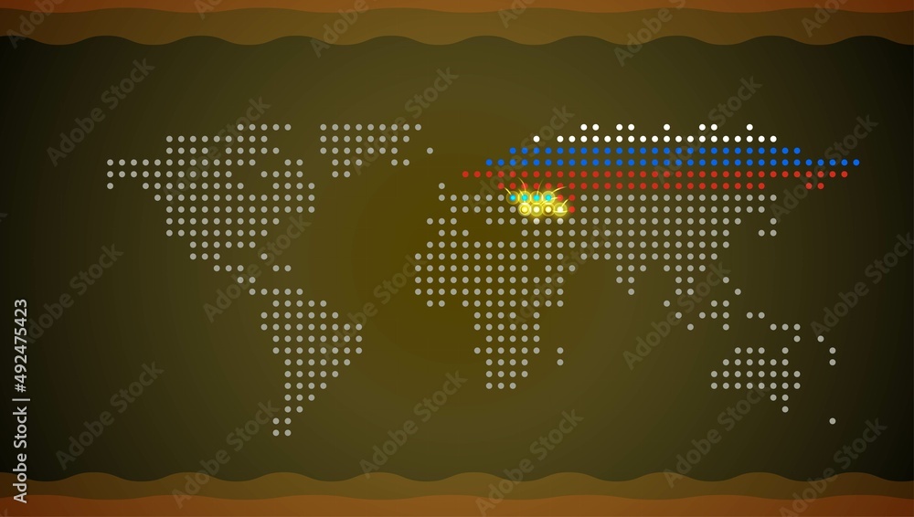World Map Of The War Between Russia And Ukraine. Map Of The Conflict ...