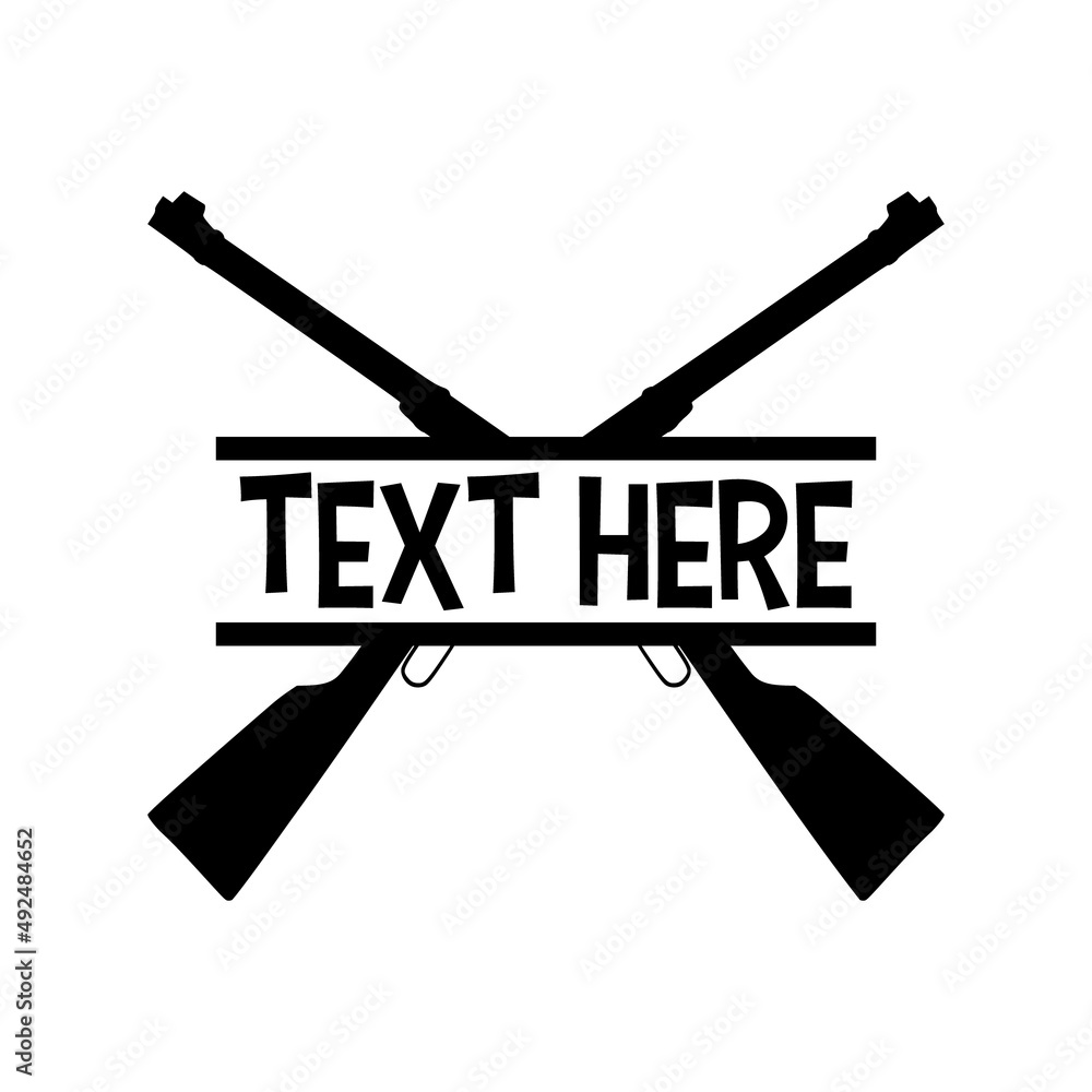 Vector Crossed Rifles Name Frame Stock Vector | Adobe Stock