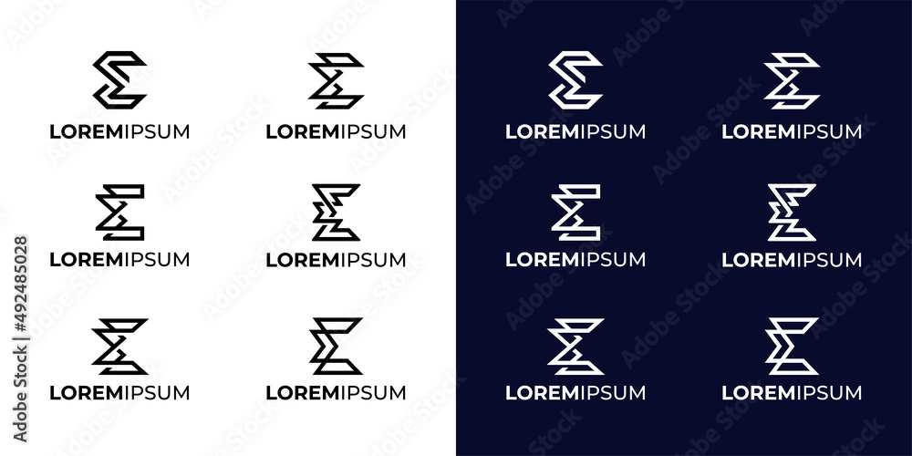 monogram sigma logo design inspiration Stock Vector | Adobe Stock